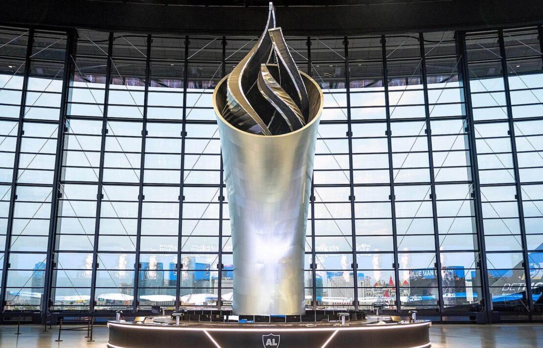Raider's Al Davis Memorial Torch Clad in Aluminum is World's Largest 3D ...